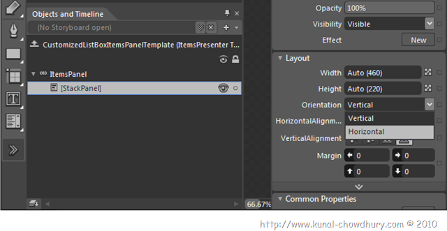 Customized Scrolling in Silverlight using Expression Blend | Kunal Chowdhury